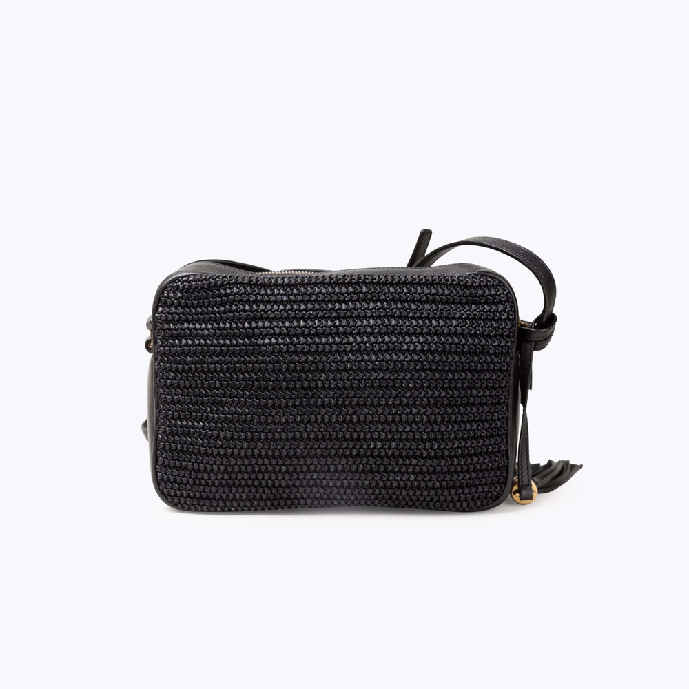 SAINT LAURENT Raffia Lou Camera Bag