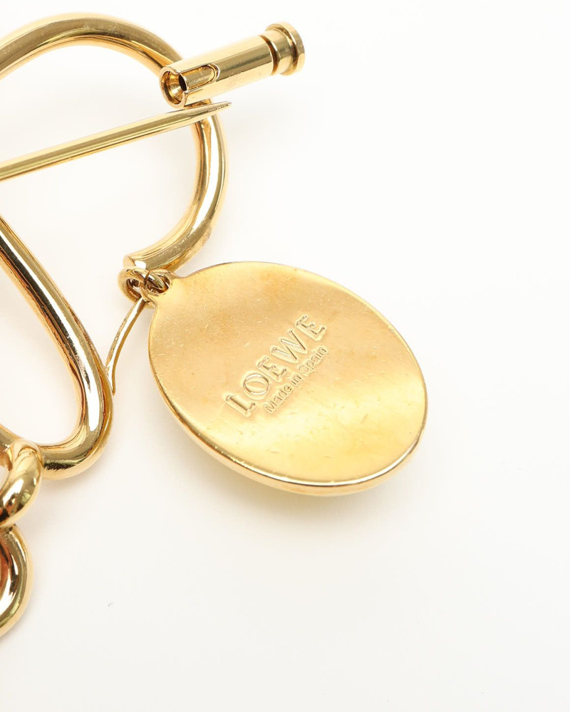 Vintage Loewe Anagram Color Stone Brooch - A Retro Tale