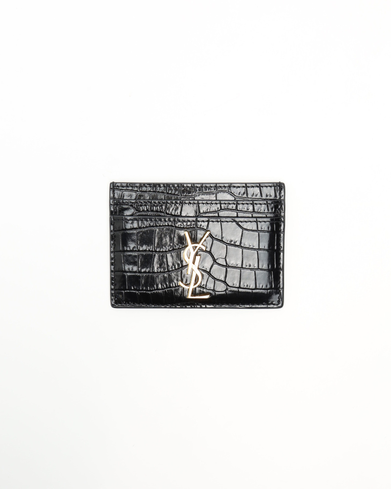 Vintage Saint Laurent YSL logo Card Holder - A Retro Tale