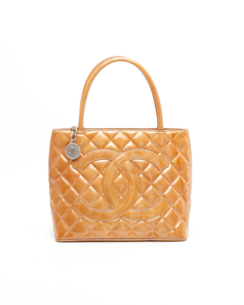 Vintage Chanel Patent Medallion Bag - A Retro Tale