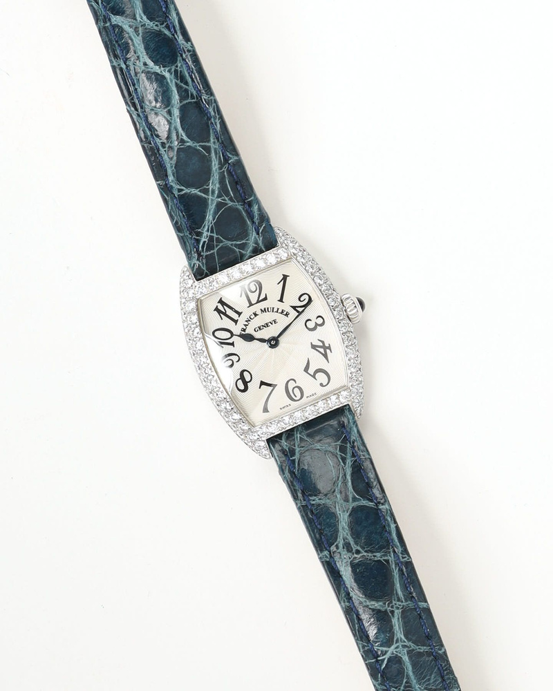 Vintage FRANCK MULLER Cintrée Curvex 22mm Diamond Watch - A Retro Tale