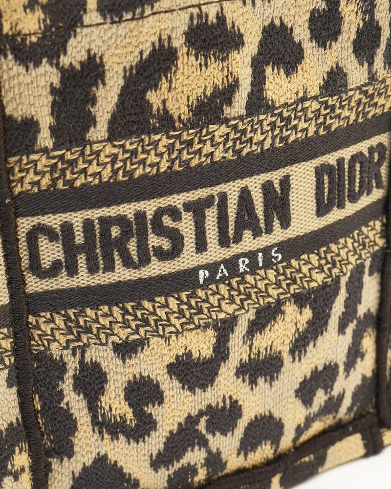Vintage Christian Dior Leopard Mini Book Tote Bag - A Retro Tale