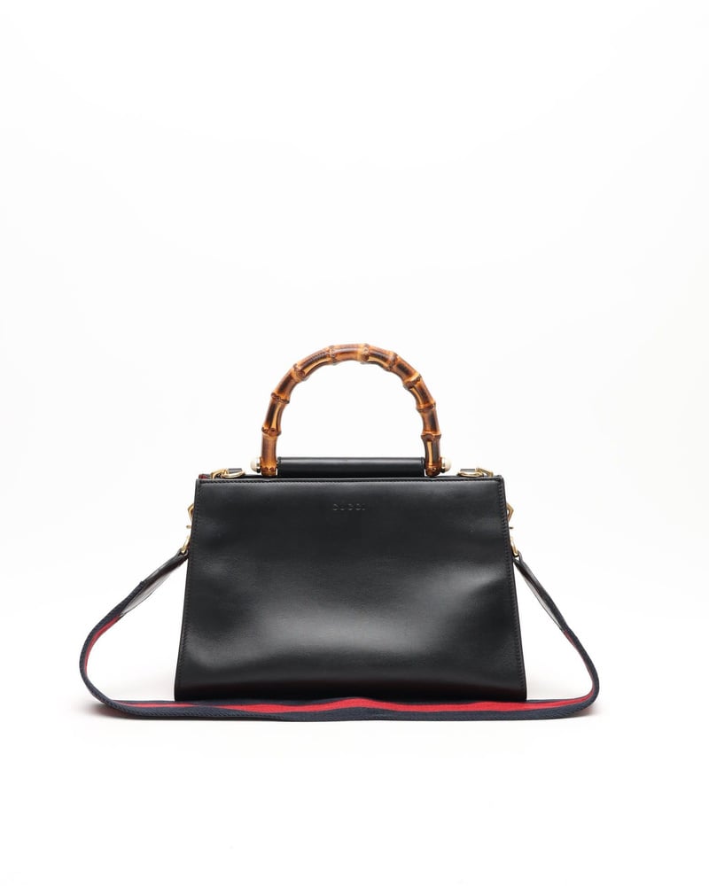 Vintage Gucci Small Bamboo Nymphaea Bag - A Retro Tale