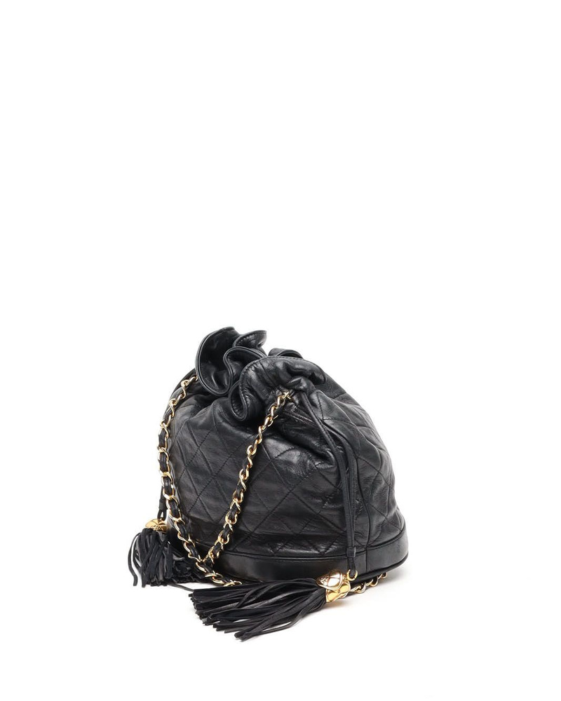 Vintage Chanel CC Bucket Fringe Bag - WZ565420