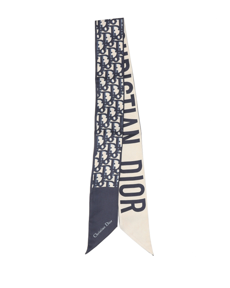 Vintage Christian Dior Oblique Scarf Silk Twilly - A3955406