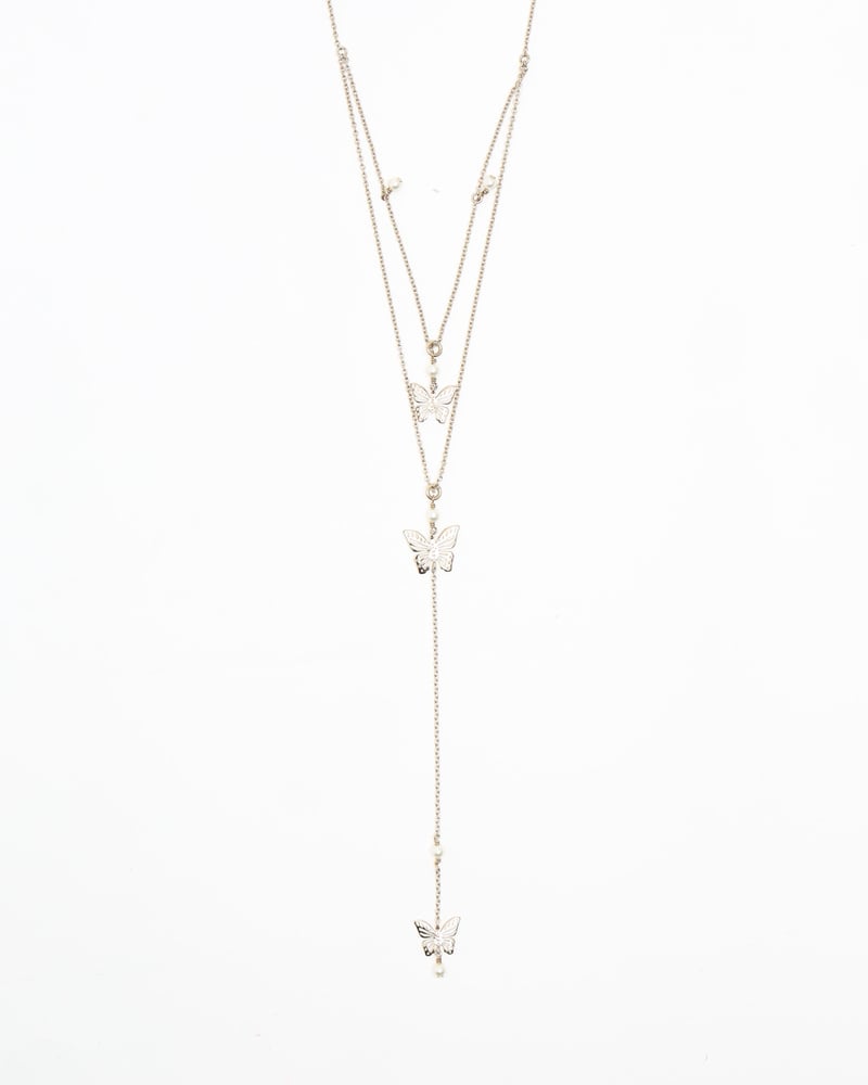 Vintage Christian Dior Butterfly Pearl Necklace - 2250005916570