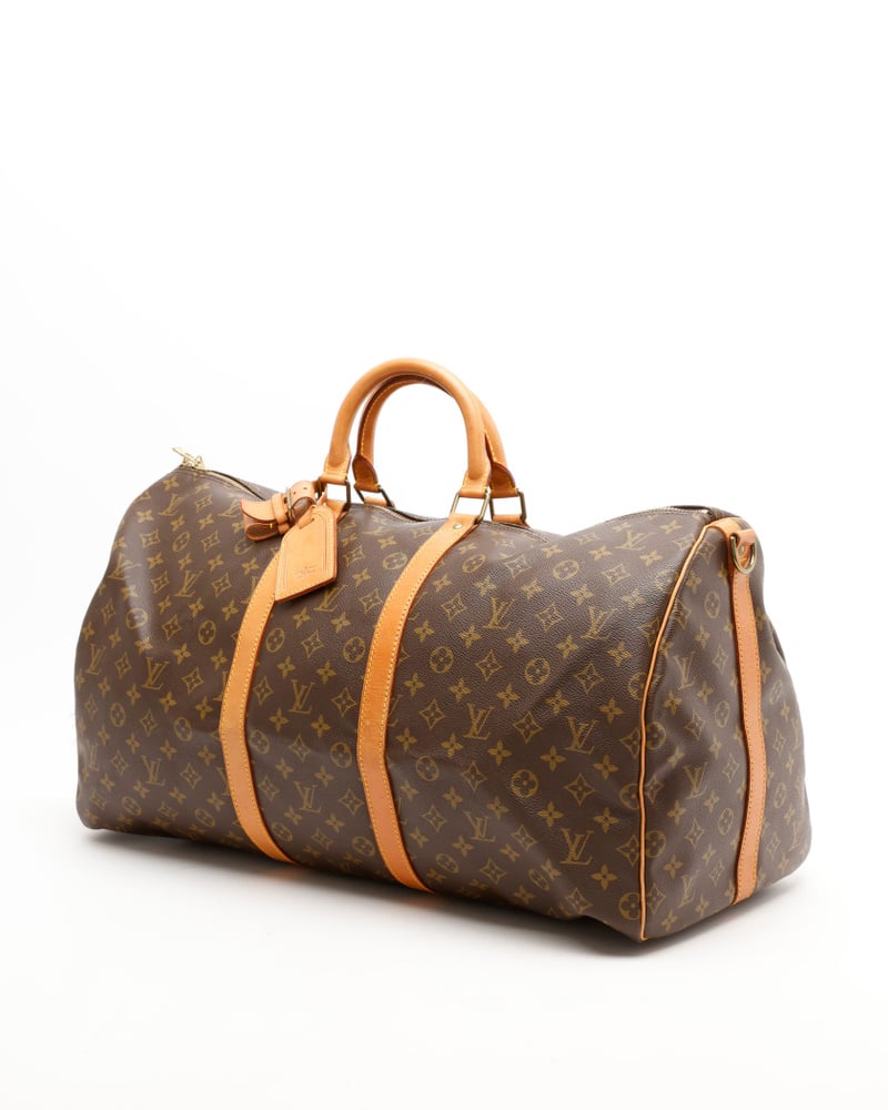 Vintage Louis Vuitton Monogram Keepall Bandoulière 55 Weekend Bag ...