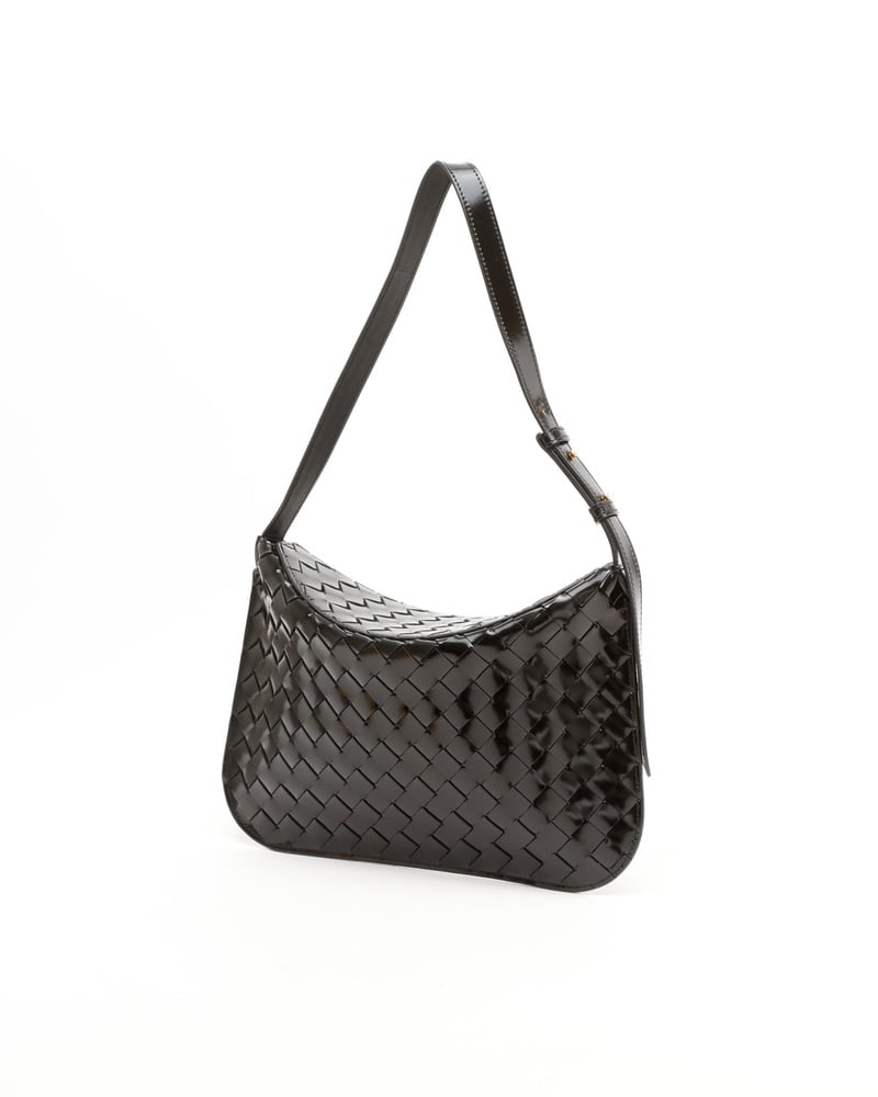 Vintage Bottega Veneta Patent Intrecciato Shoulder Bag - 843-30986