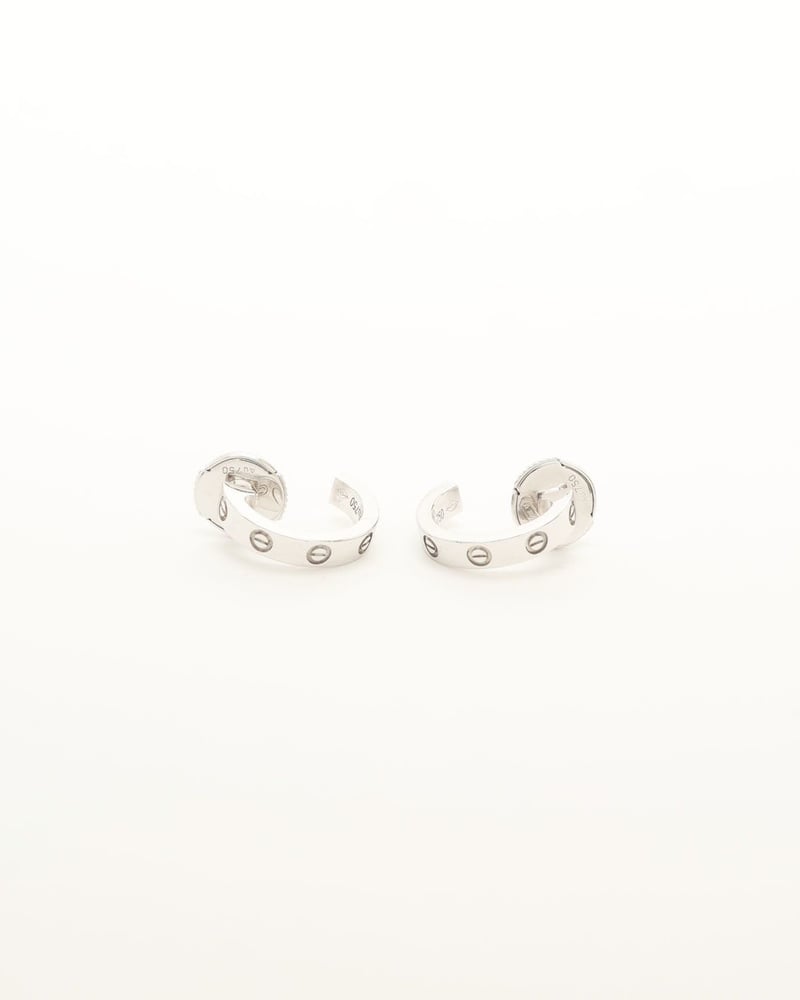 Vintage Cartier LOVE Hoop Earrings, Small Model - SB001596