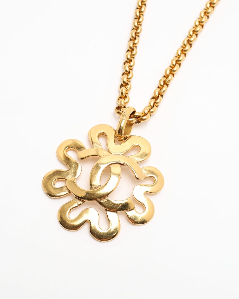 Vintage Chanel Coco Mark Flower Necklace - 845-46087