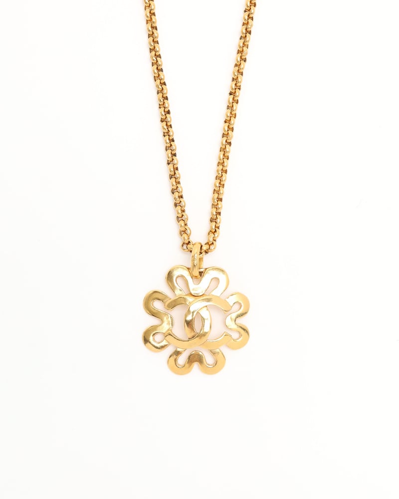 Vintage Chanel Coco Mark Flower Necklace - 845-46087