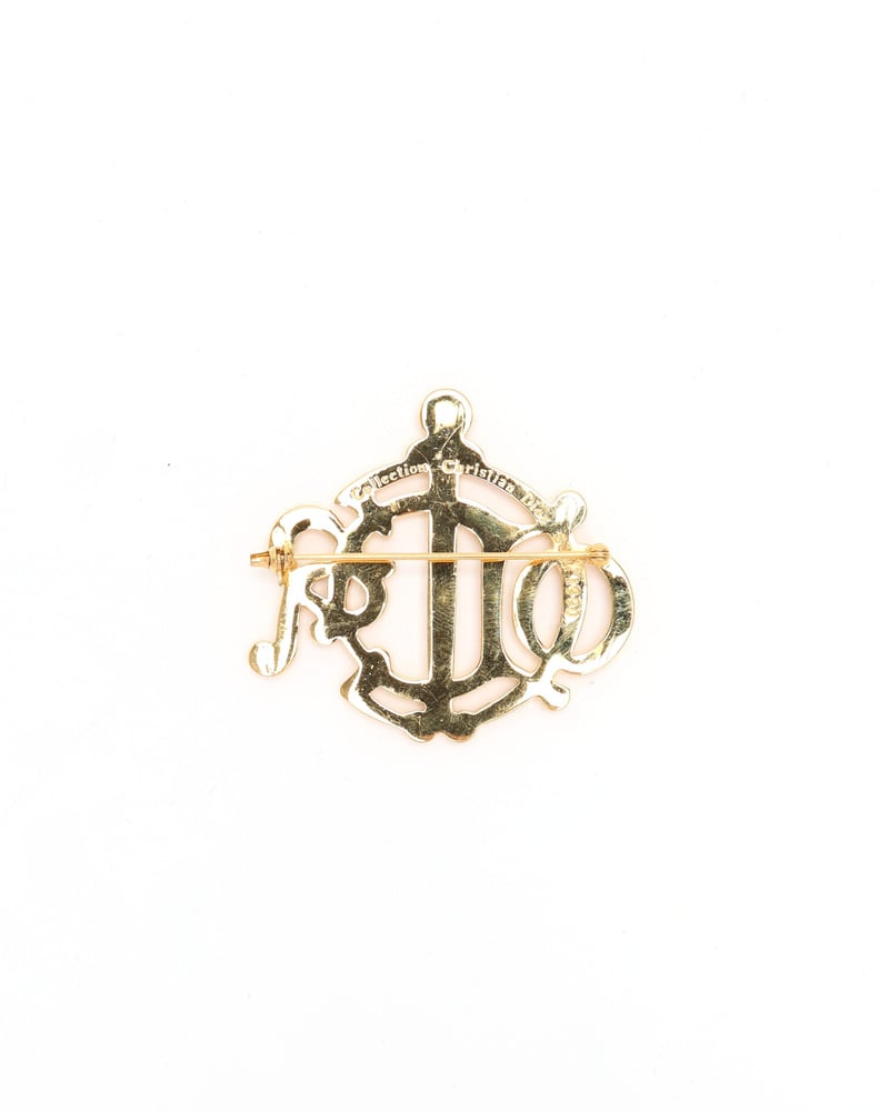 Vintage Christian Dior Logo Brooch - 845-45748