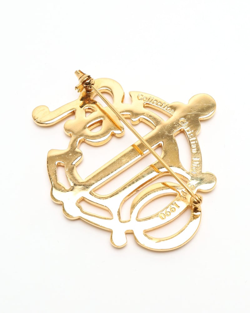 Vintage Christian Dior Logo Brooch - 845-45748