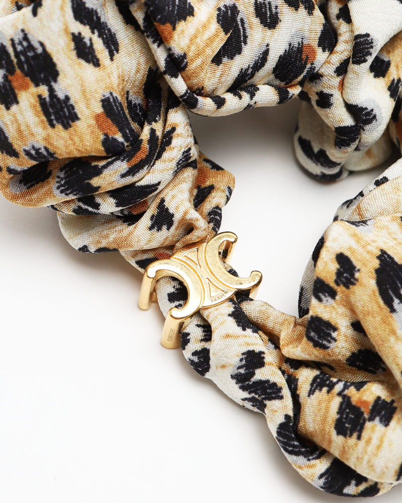 Vintage Céline Triomphe Silk Scrunchie - A4039285