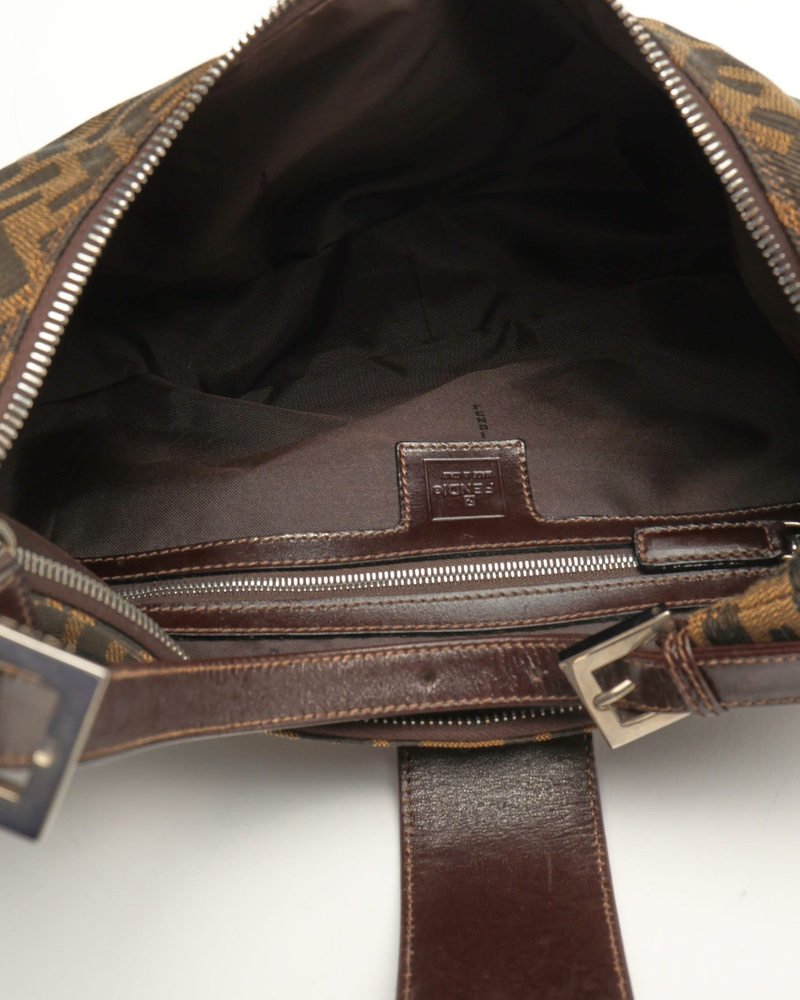 Vintage Fendi Zucca Croissant Hobo Bag - 2250007062480
