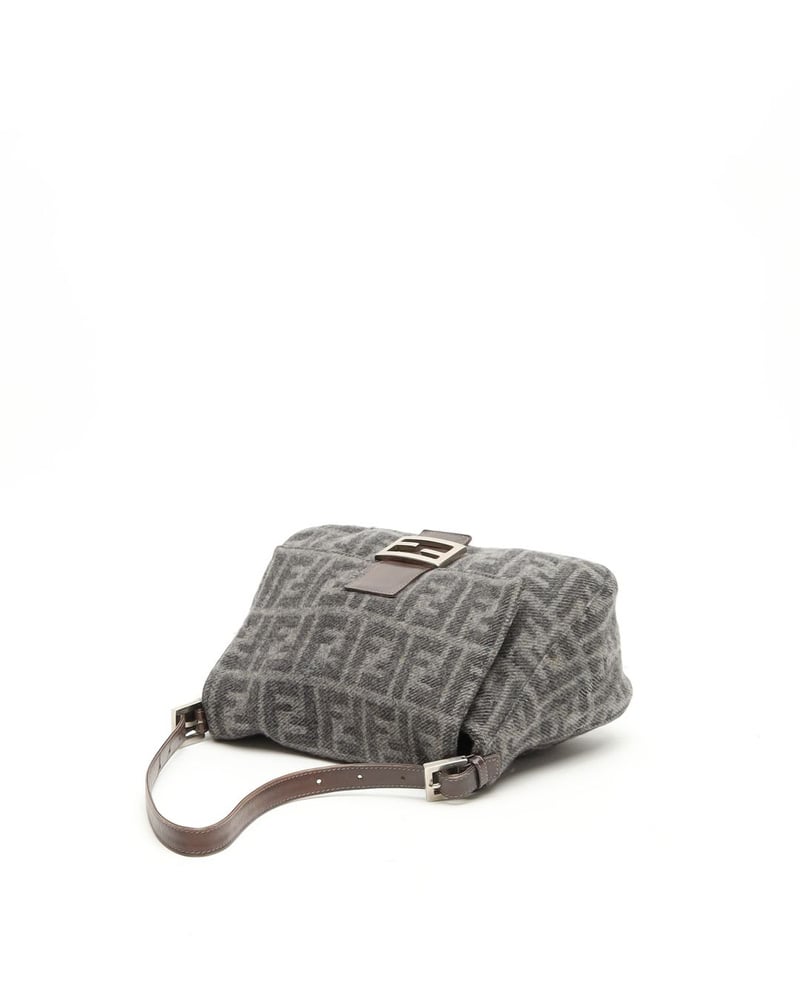 Vintage Fendi Zucca Mamma Tweed Bag - 848-28710