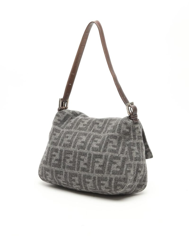 Vintage Fendi Zucca Mamma Tweed Bag - 848-28710
