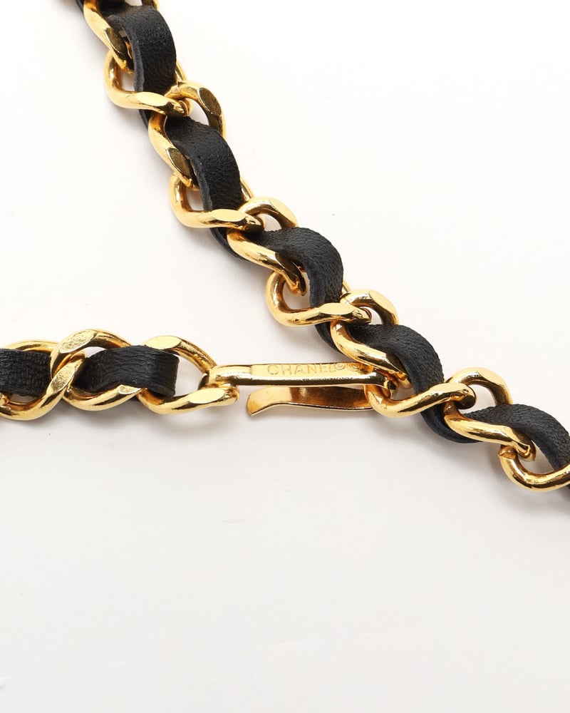 Vintage Chanel Leather Chain Belt - 847-35525