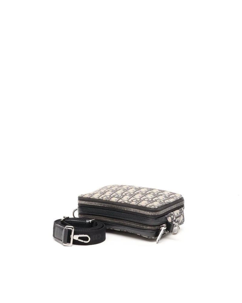 Vintage Christian Dior Homme Oblique Zipped Pouch With Strap - A4059396