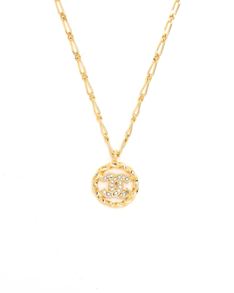 Vintage Chanel Coco Mark Rhinestone Necklace - 845-30269