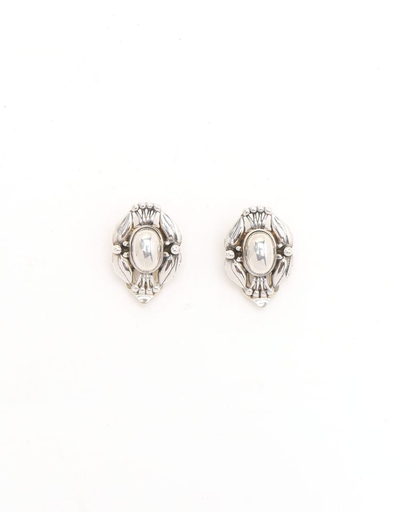 Vintage Georg Jensen Heritage sølv øreklips - A Retro Tale - 2250007187688