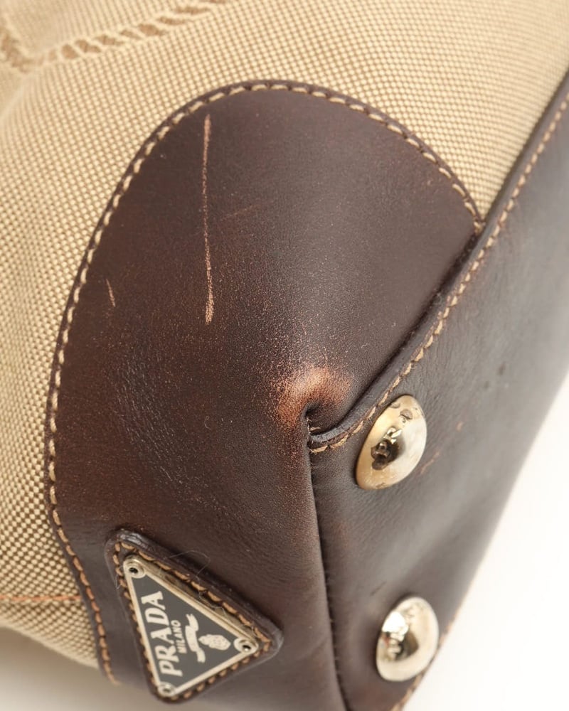 Vintage Prada Logo Jaquard Bag - 849-24072