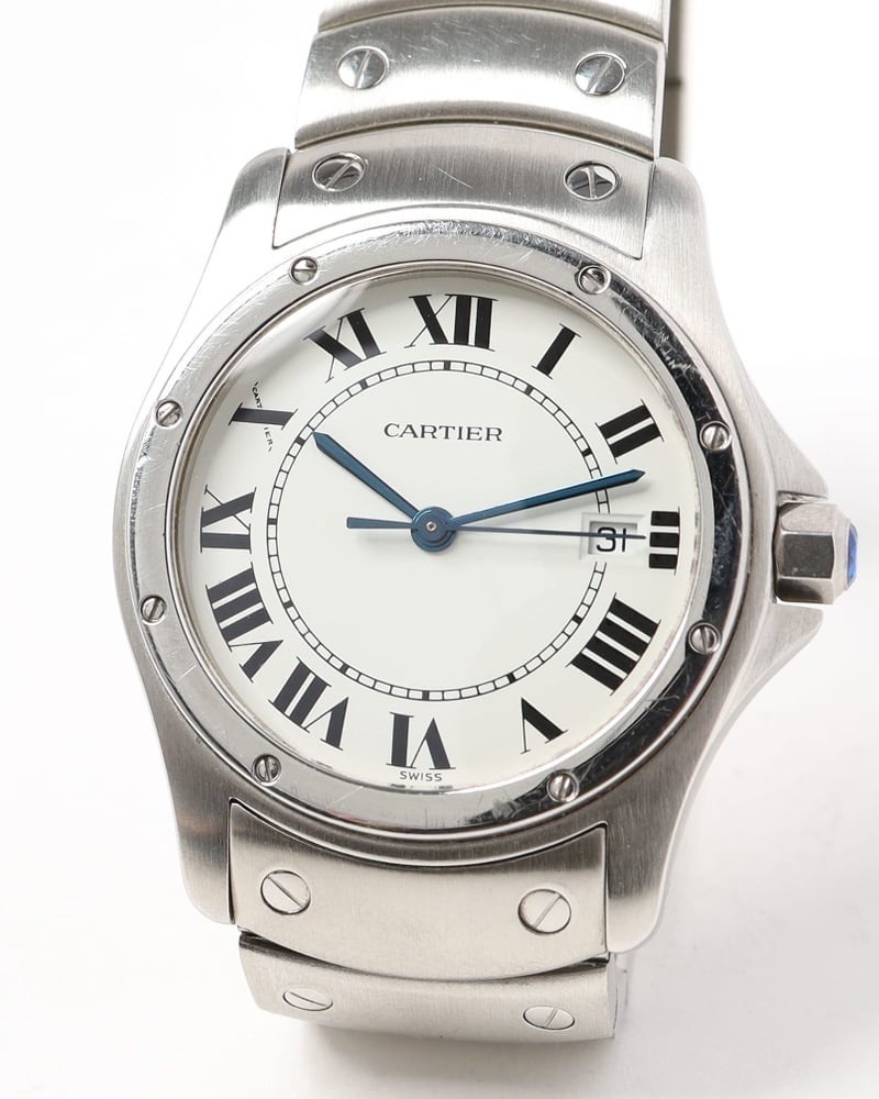 Vintage Cartier Santos Ronde 33mm Ref 1561 Horloge - A Retro Tale