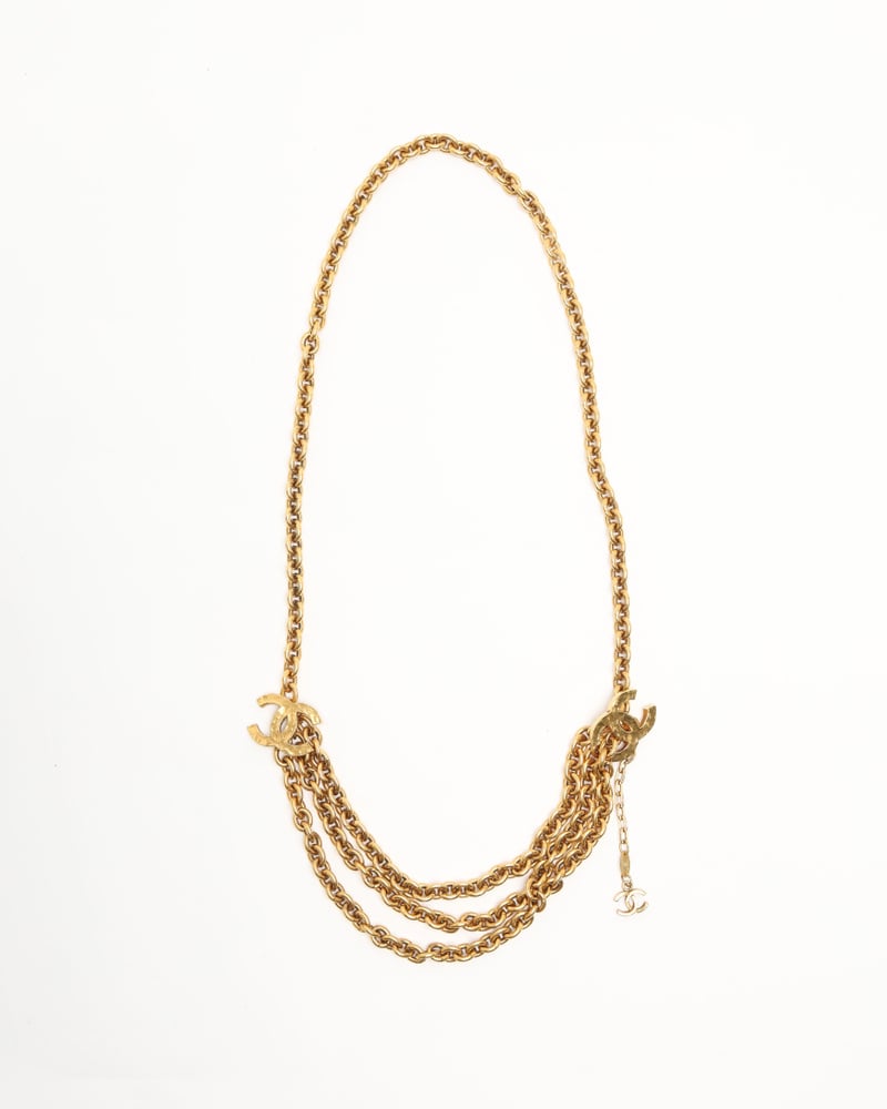 Vintage Chanel 3-Row Chain Belt - 847-33237