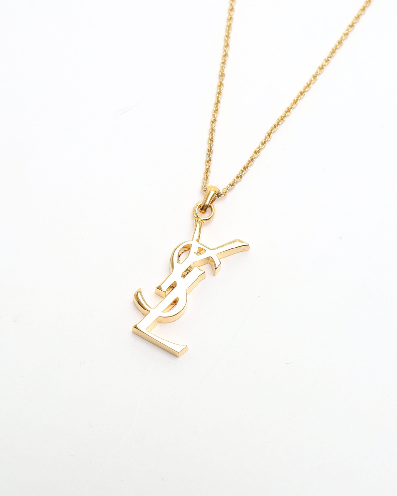 Vintage Saint Laurent YSL Logo Necklace - 847-41418