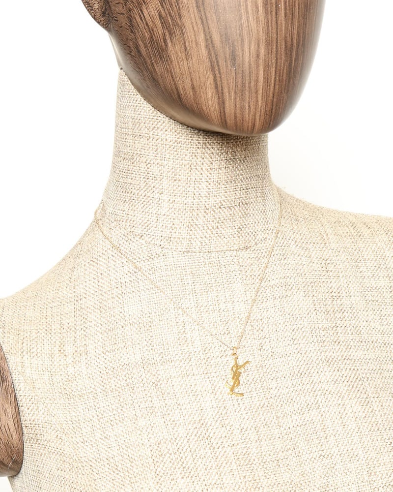 Vintage Saint Laurent YSL Logo Necklace - 847-41418