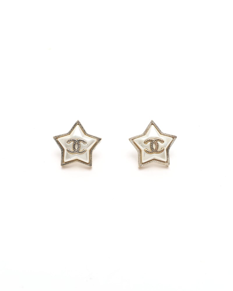 Vintage Chanel Coco Mark Star Earrings 846-29252 - A Retro Tale
