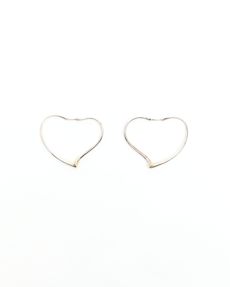 Vintage TIFFANY & CO Elsa Peretti Open Heart Creolen in Silber - A ...
