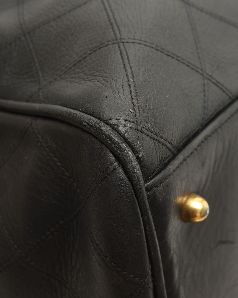 Vintage Chanel Diamond Stitch Quilted Duffle Bag - A4121099