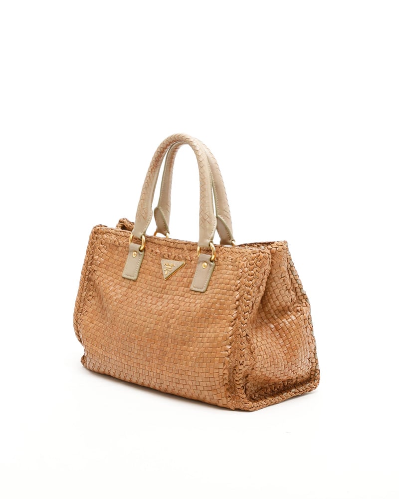 Vintage Prada Madras Tote Bag - 849-30339