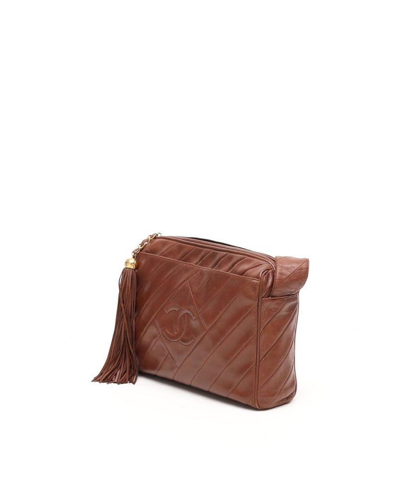 Vintage Chanel CC Camera Fringe Crossbody Bag - 2250007343633