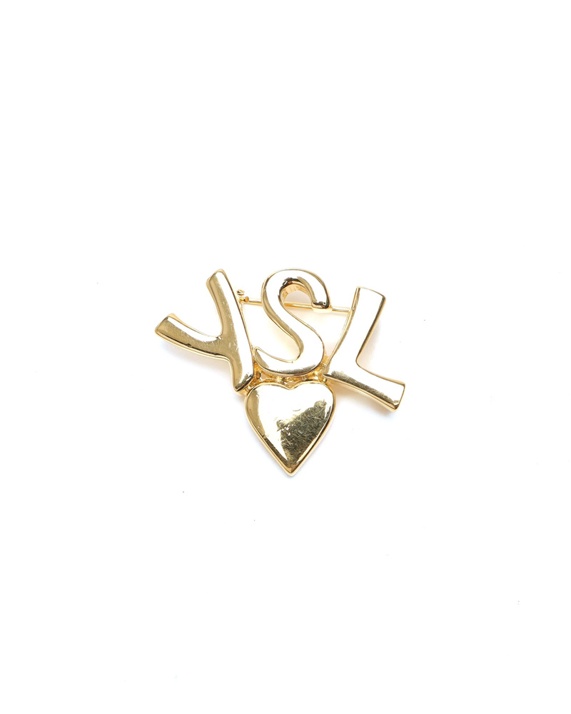 Vintage Saint Laurent YSL Heart Brooch - 851-41619