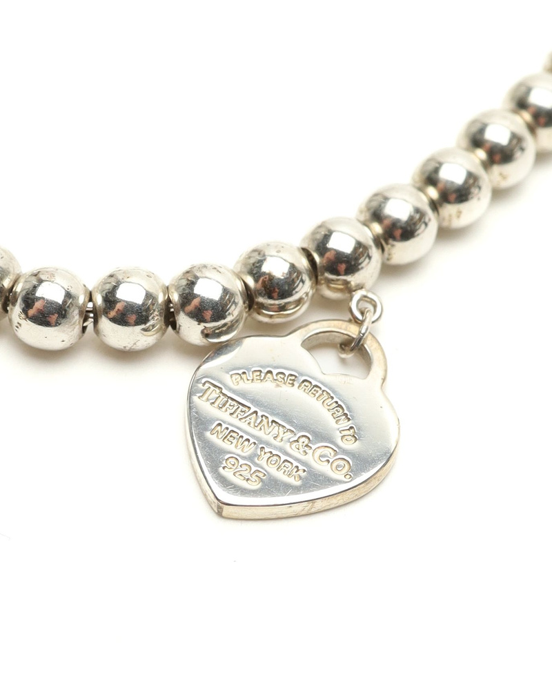 Vintage Tiffany & Co Return To Tiffany Heart Bead Silver Bracelet - 859 ...