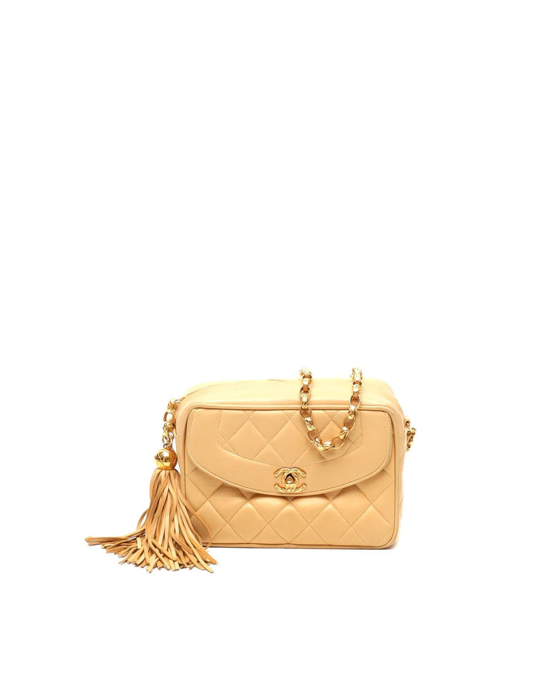 Vintage Chanel CC Quilted Tassel Camera Bag - 857-29293