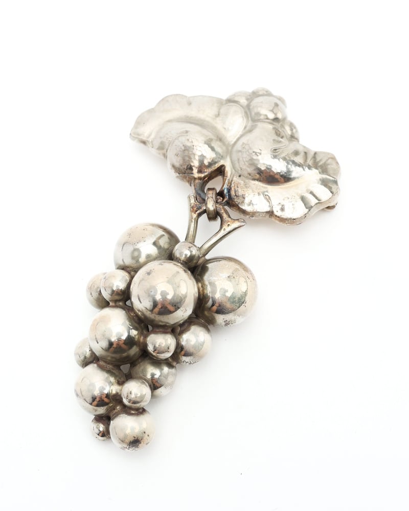 Vintage Georg Jensen Moonlight Grapes Brooch - 866-29450