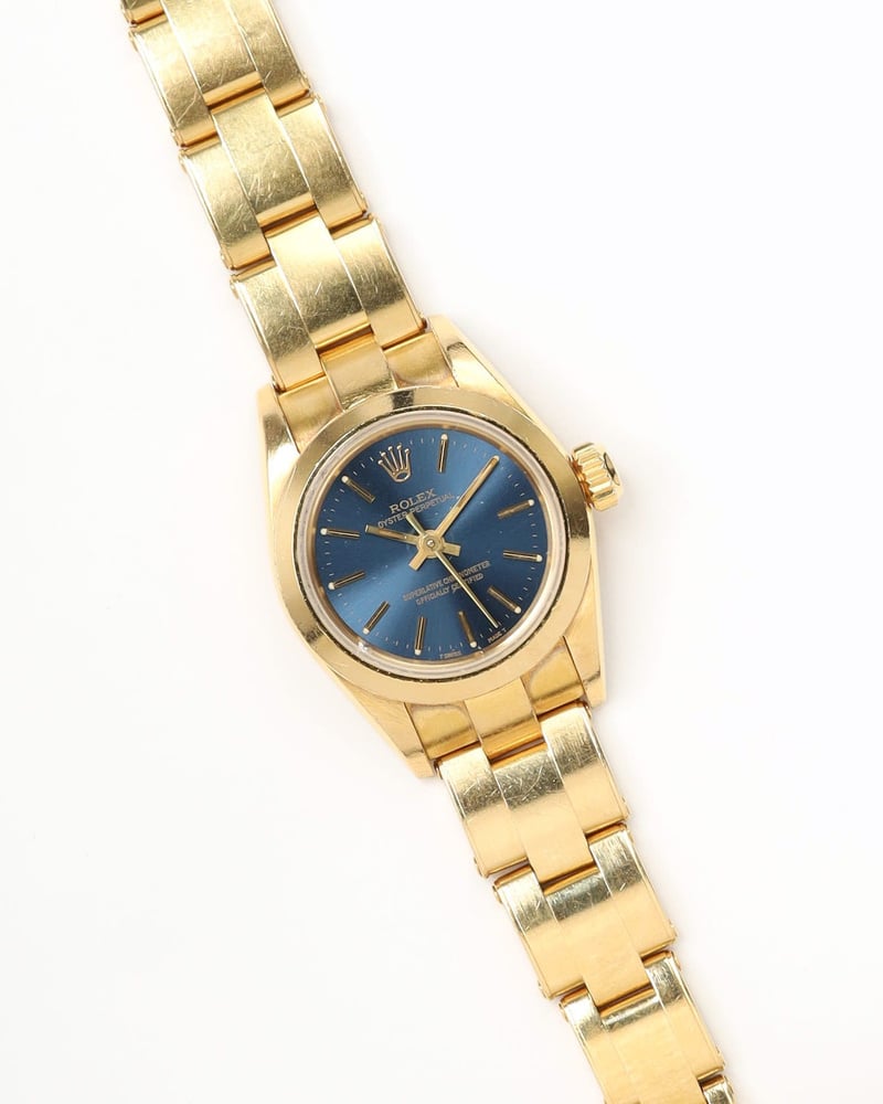 Vintage Rolex Lady-Oyster Perpetual 26mm 18k Gold 1991 Watch - A Retro Tale
