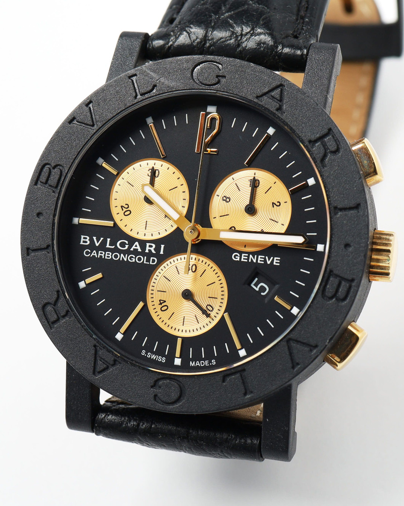 Vintage Bvlgari Bulgari Bulgari Carbon Gold 38mm - A Retro Tale - WZ571553