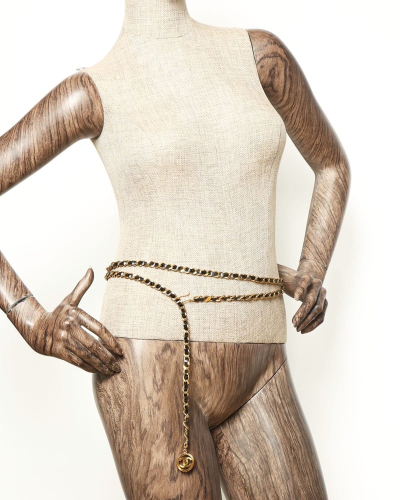 Vintage Chanel Coco Mark Chain Belt - A Retro Tale - 846-29511