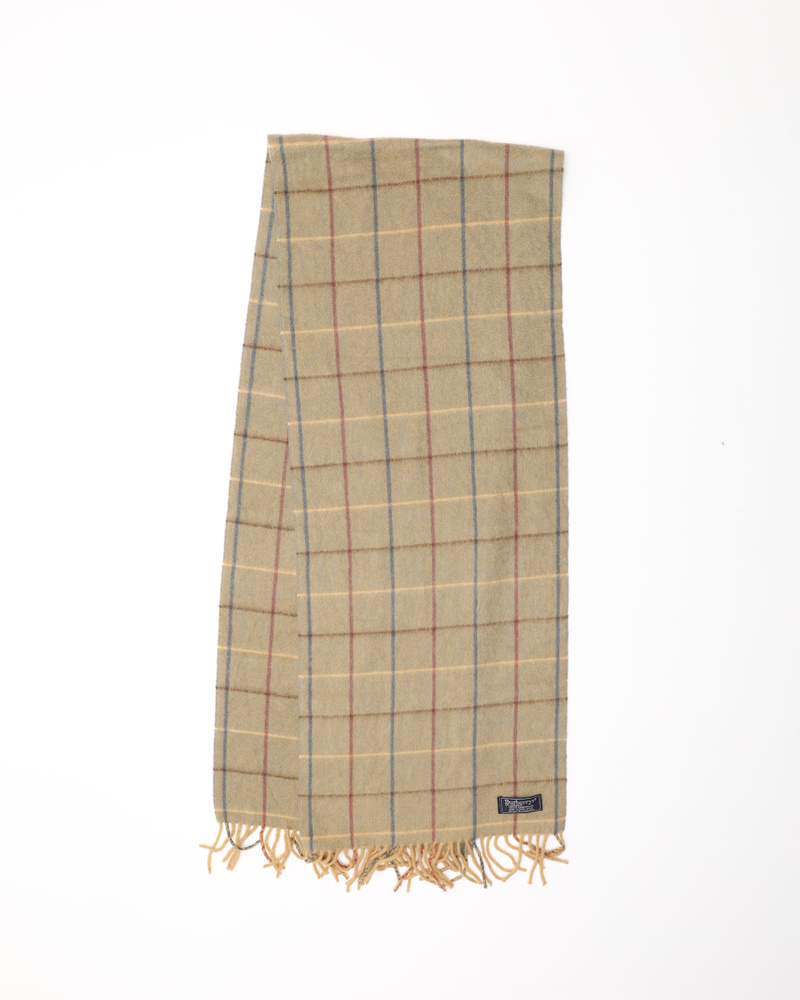 Vintage Burberry Nova Check Cashmere Scarf - 847-37139