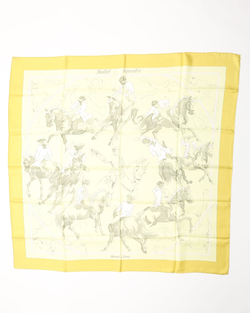 Vintage Hermès 90 Ballet for Horseback Riding Silk Scarf - WZ589098