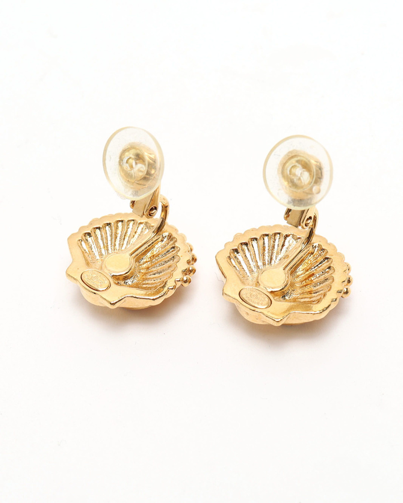 Vintage Chanel Coco Mark Rhinestone Clip-on Earrings - 847-28715