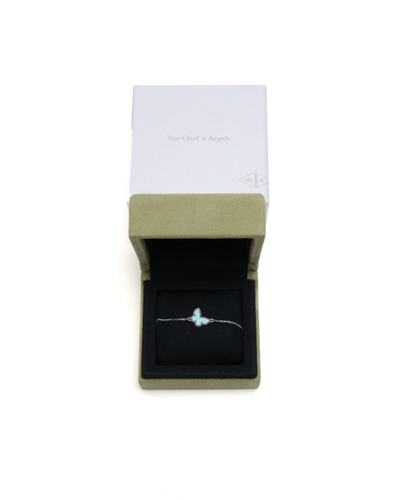 Vintage Van Cleef & Arpels Sweet Butterflies Turquoise Bracelet - 259977374