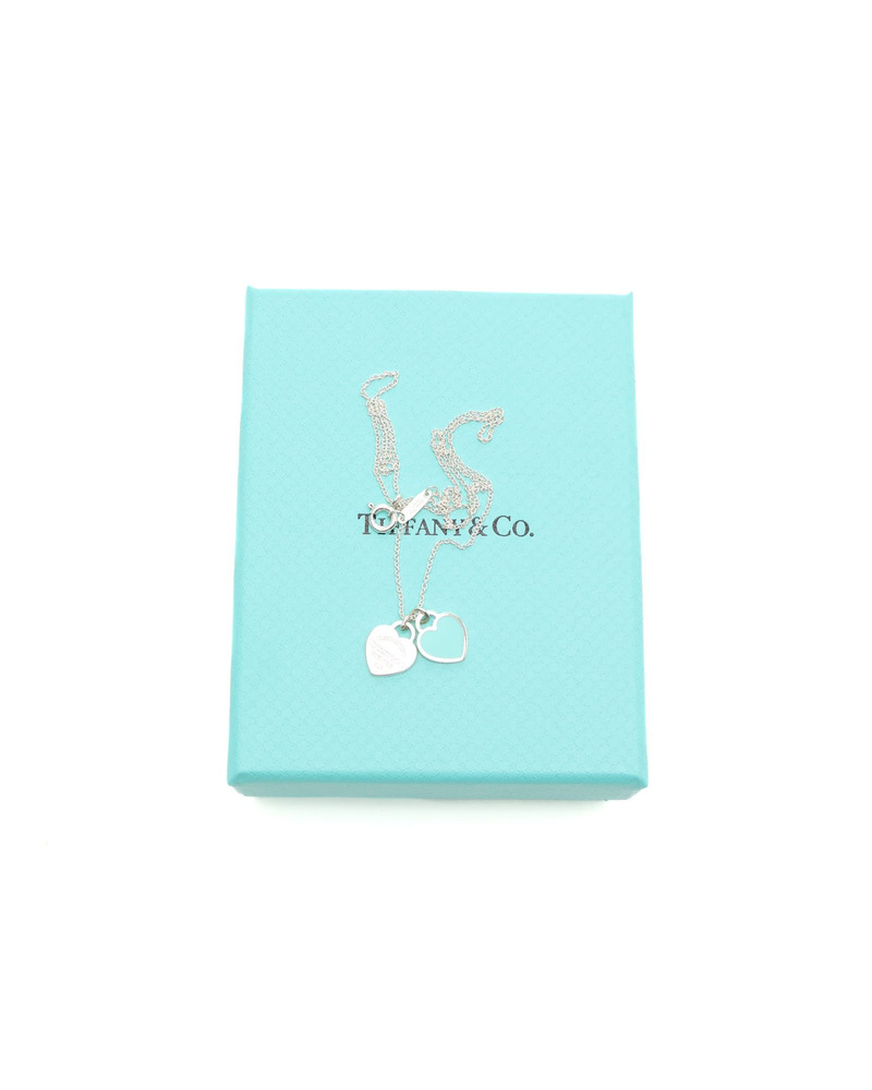 Vintage Tiffany & Co Return To Tiffany Mini Double Heart Pendant - A4194530